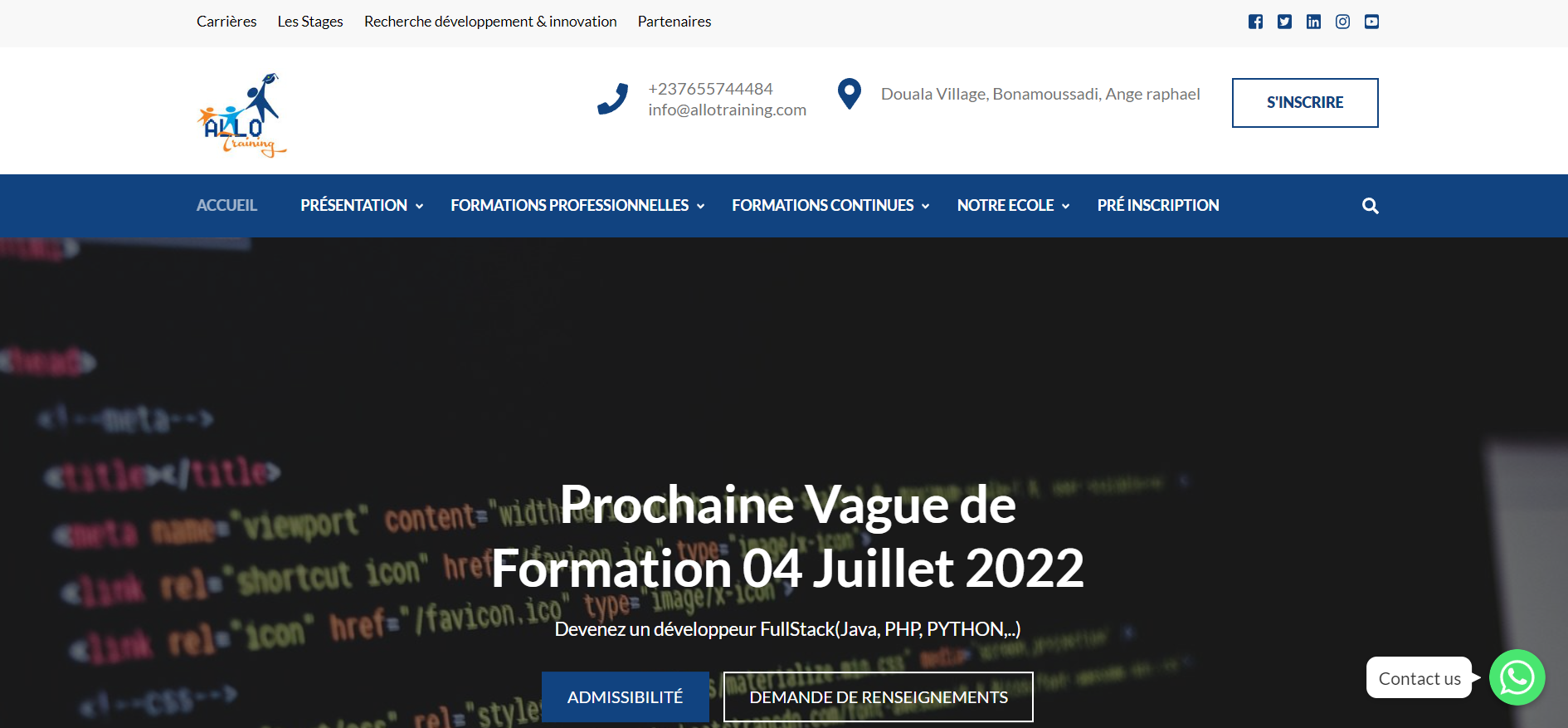 Les meilleures centres de foramtion en programmation python à Douala